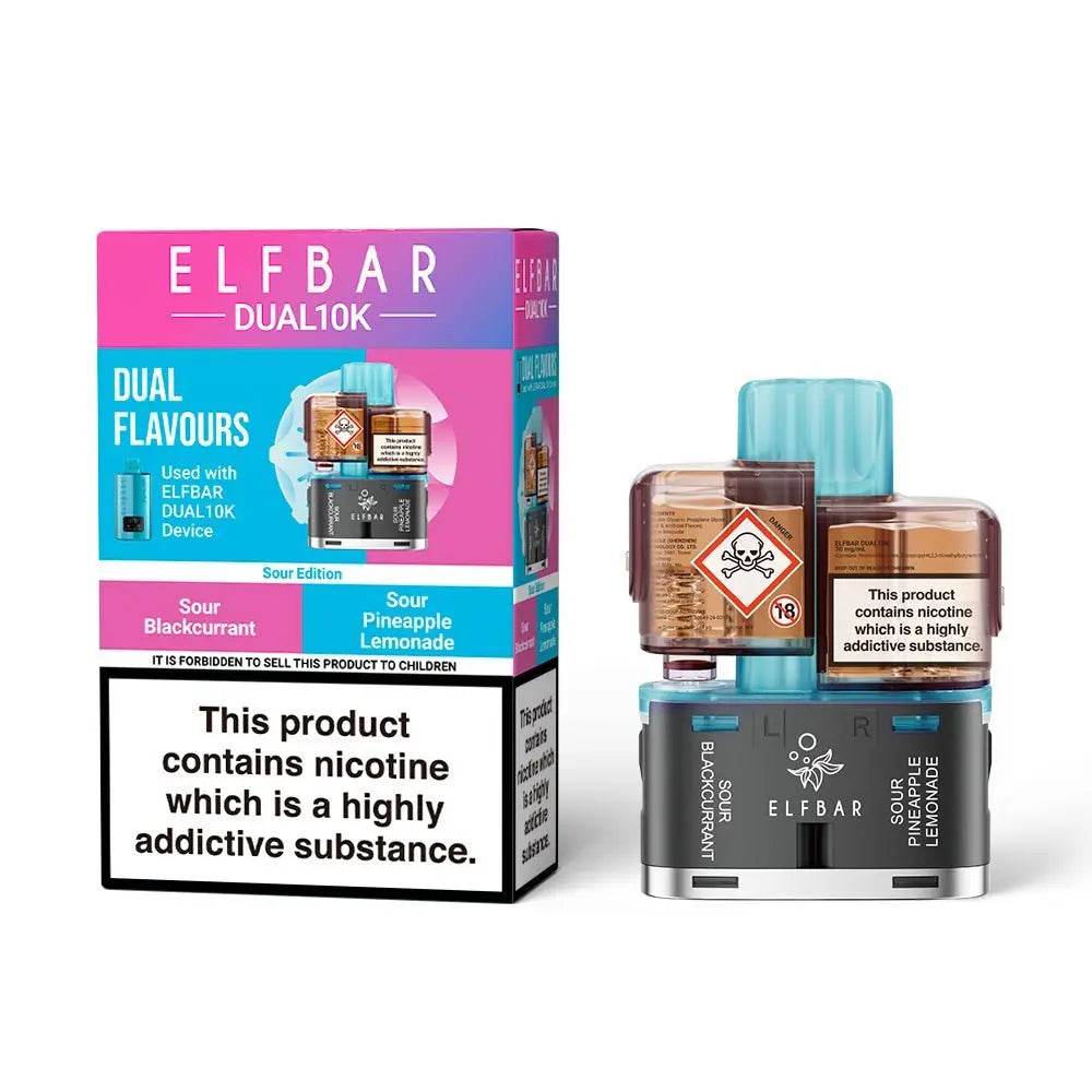 Elf Bar Dual 10K Prefilled Pod + Refill Container| Any 5 for £25 ...