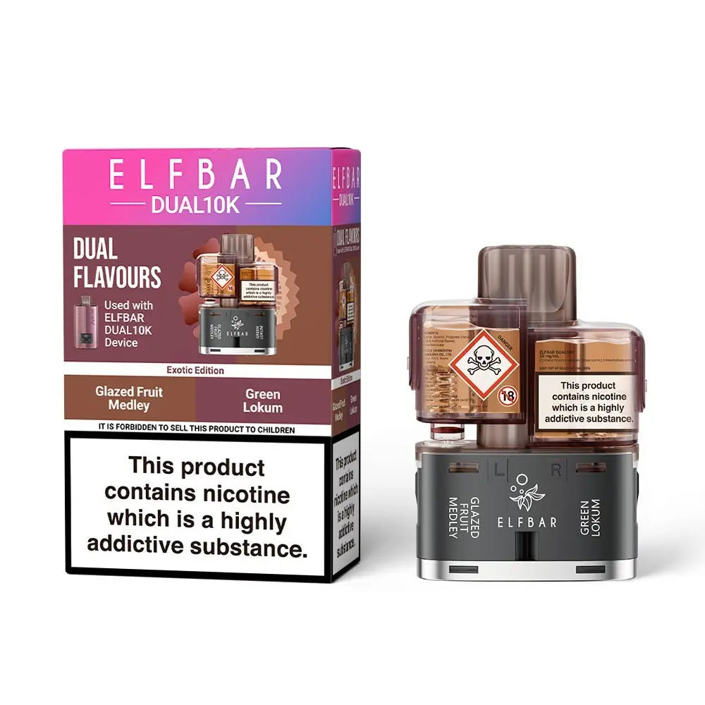 Elf Bar Dual 10K Prefilled Pod + Refill Container| Any 5 for £25 ...