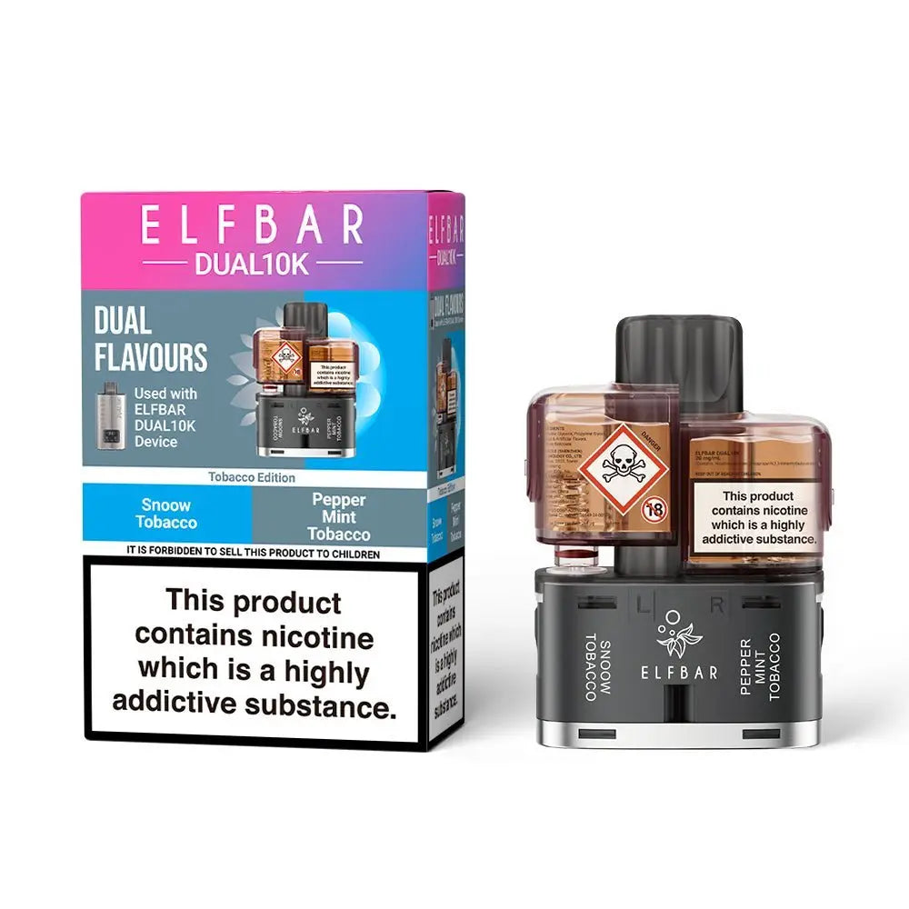 Elf Bar Dual 10K Prefilled Pod + Refill Container| Any 5 for £25 ...