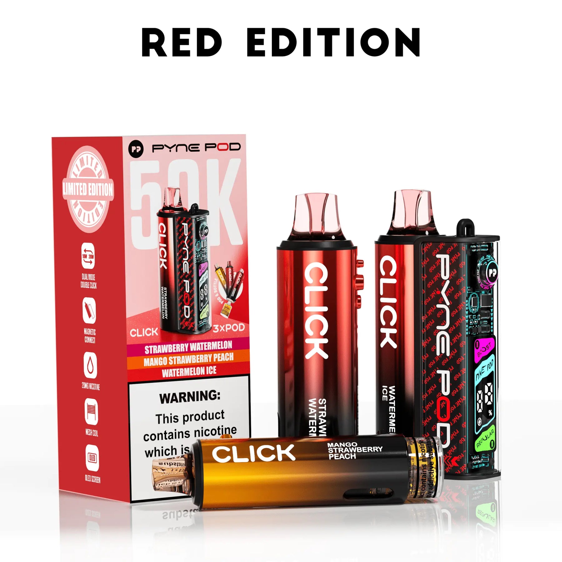 Pyne Pod 50K Click Prefilled Pod Kit | Any 2 for £20 - UK's Best Price ...