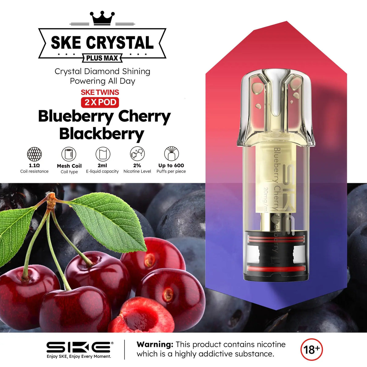 SKE Crystal Plus Max 4000 Pods | Shop Crystal pods – Washington Vapes UK